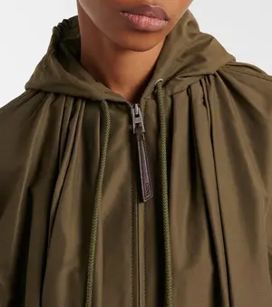 Loewe Gathered Cotton-blend Jacket - Green