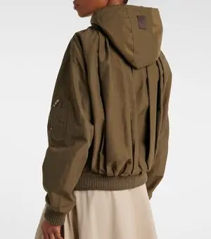 Loewe Gathered Cotton-blend Jacket - Green