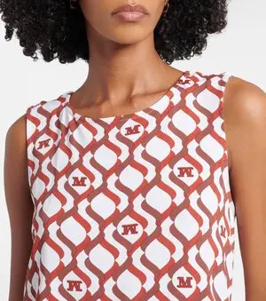 Max Mara Pelota Printed Top - Brown