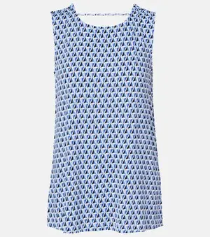 Max Mara Pelota Printed Top - Blue