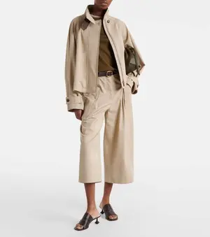 Loewe Cotton And Silk Cropped Pants