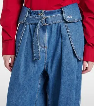 Loewe Belted Wide-leg Jeans - Blue