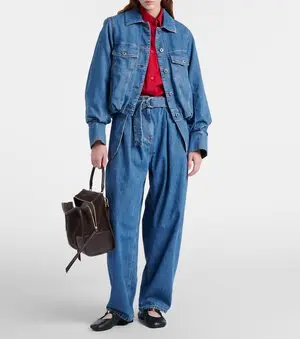 Loewe Belted Wide-leg Jeans - Blue