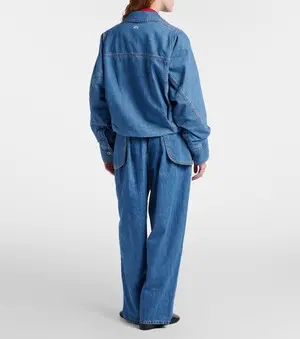 Loewe Belted Wide-leg Jeans - Blue