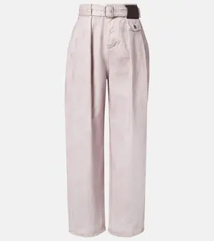 Loewe Belted Wide-leg Jeans - Pink