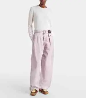 Loewe Belted Wide-leg Jeans