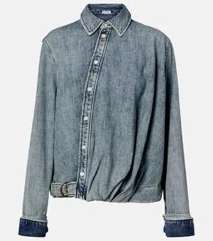 Loewe Draped Belted Denim Shirt
