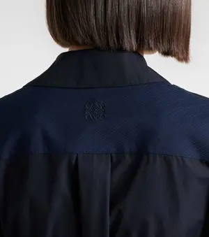 Loewe Draped Cotton Wrap Dress - Blue