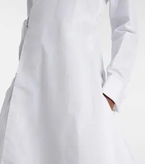 Loewe Draped Cotton Wrap Dress - White