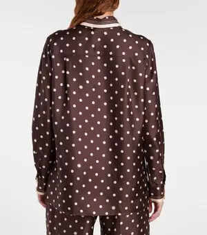 Zimmermann Polka-dot Silk Shirt - Brown