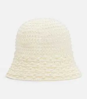 ERES Carats Crochet Bucket Hat - White