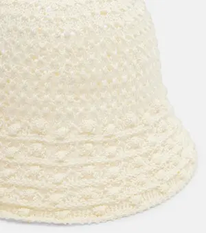 ERES Carats Crochet Bucket Hat - White
