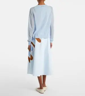 Dorothee Schumacher Floral Cotton-blend Midi Skirt