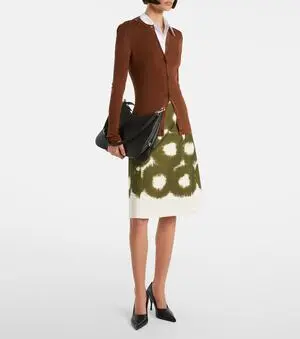 Prada Virgin Wool Buttoned Cardigan - Brown