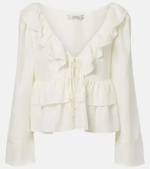 Dorothee Schumacher Ruffled Silk Shirt - White