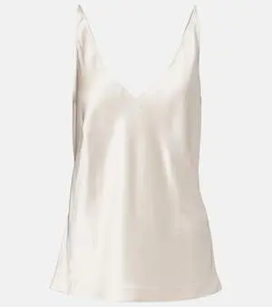 Dorothee Schumacher Silk-blend Satin Top - White