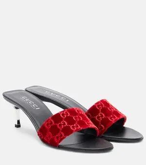 Gucci Gg Velvet Mules
