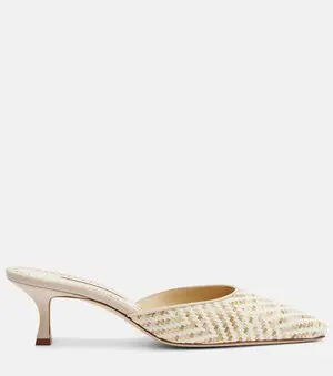 Manolo Blahnik Carolyne Woven Mules