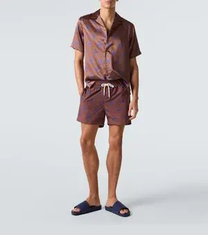 Frescobol Carioca Roberto Silk Shirt - Brown