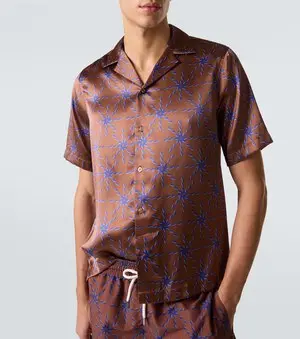 Frescobol Carioca Roberto Silk Shirt - Brown