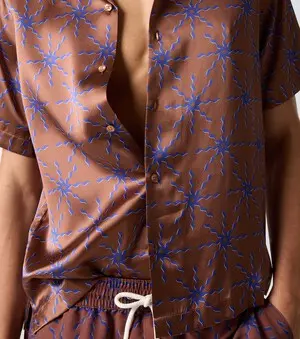 Frescobol Carioca Roberto Silk Shirt - Brown