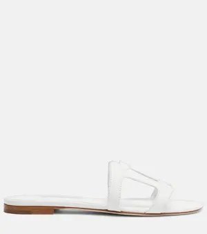 Manolo Blahnik Grellanuflat Leather Slides