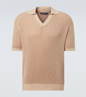Frescobol Carioca Rino Cotton And Cashmere Polo Shirt - Beige