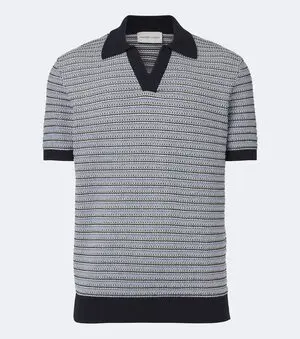 Frescobol Carioca Rino Cotton And Cashmere Polo Shirt - Blue