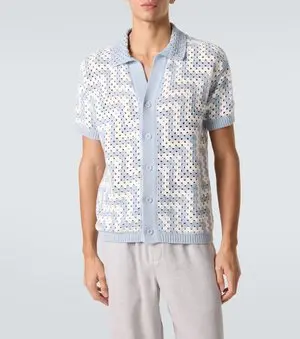 Frescobol Carioca Pinto Crochet Cotton Cardigan - White