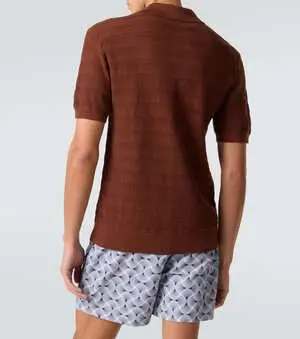 Frescobol Carioca Vidal Knit Cotton Polo Shirt - Brown