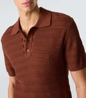 Frescobol Carioca Vidal Knit Cotton Polo Shirt - Brown