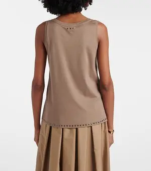 Max Mara Furetto Embellished Tank Top - Brown