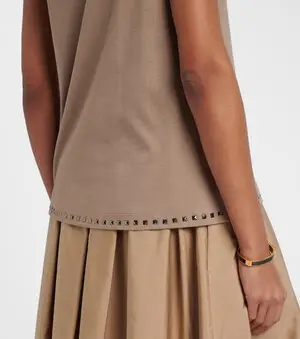 Max Mara Furetto Embellished Tank Top - Brown