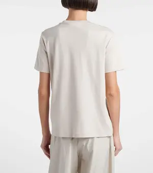 Max Mara Bingo Embellished Cotton-blend T-shirt - Grey