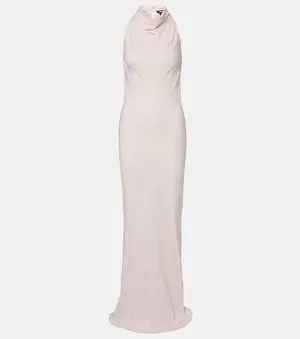 ROTATE BY BIRGER CHRISTENSEN Halterneck Satin Gown - Pink