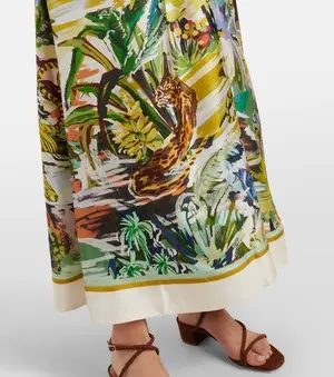 ALEMAIS Alémais Jungle Boogie Halterneck Maxi Dress - Multicoloured