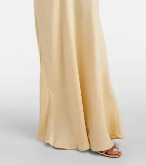 ROTATE BY BIRGER CHRISTENSEN Halterneck Satin Gown - Yellow
