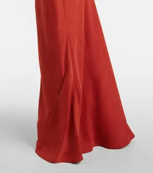 ROTATE BY BIRGER CHRISTENSEN Halterneck Satin Gown - Orange