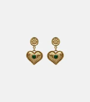 ALEMAIS Alémais Jem Heart Drop Earrings - Gold