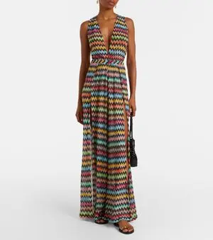 Missoni Zigzag Open-back Lamé Jumpsuit - Multicoloured