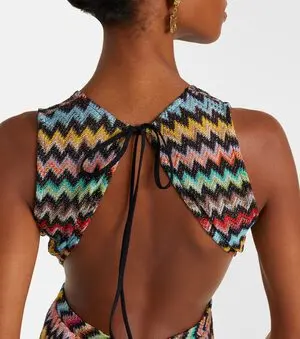 Missoni Zigzag Open-back Lamé Jumpsuit - Multicoloured