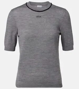 Loewe Logo Wool Sweater - Grey