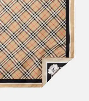 Burberry Check Silk Twill Scarf - Beige