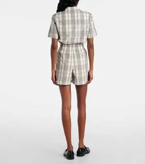 Burberry Check Cotton Shorts - Beige