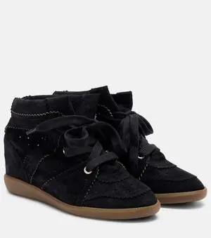 Isabel Marant Bobby Suede Wedge Sneakers