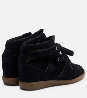 Isabel Marant Bobby Suede Wedge Sneakers