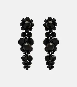 Simone Rocha Crystal-embellished Drop Earrings - Black