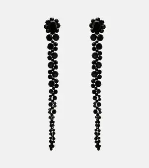 Simone Rocha Drip Embellished Drop Earrings - Black
