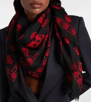 Alexander McQueen Skull Wool Scarf