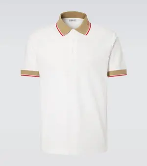 Burberry Evan Cotton Polo Shirt - White